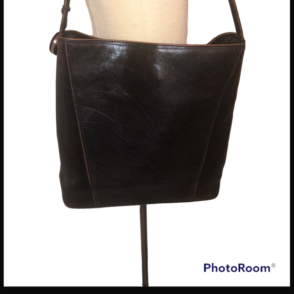 Monsac | Bags | Monsac Original Black Vintage Leather Shoulder Bag ...